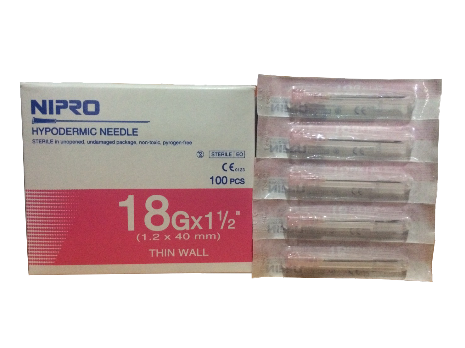 เข็มพลาสติก Nipro #18Gx1.5" - MedSupply.Co